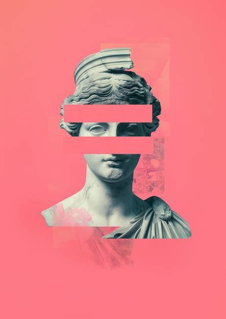 Abstract Modern Classical Statue Illustration Premium Ai Generated Image