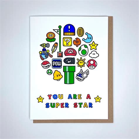 Celebrate The Super Star In Your Life With This Fun New Greeting Card 🍄