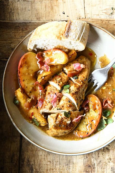 Apple Cider Garlic Butter Chicken Serving Dumplings