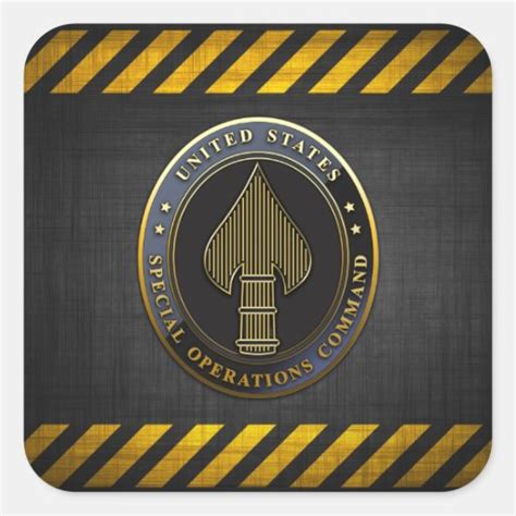 Ussocom Emblem Square Stickers Zazzle
