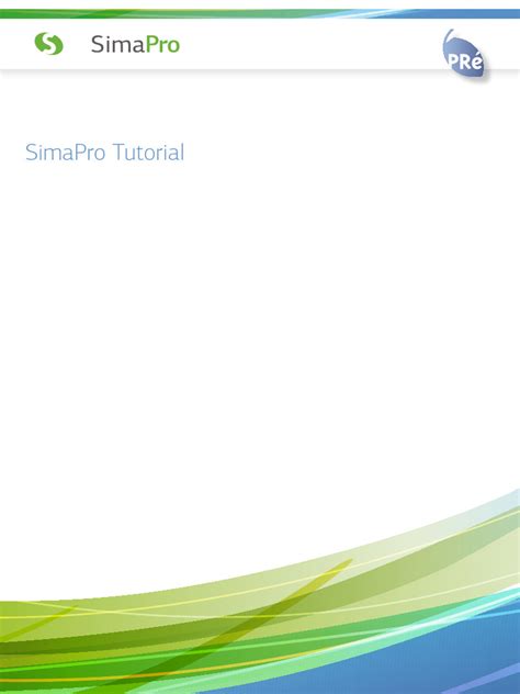 Sima Pro 8 Tutorial Pdf Life Cycle Assessment