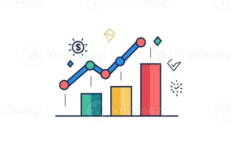 A Colorful Line Graph With Varying Heights Depicting Growth And Trends Through Vibrant Bars And