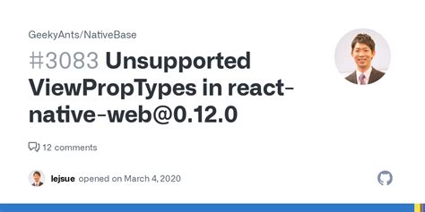 Unsupported ViewPropTypes In React Native Web 0 12 0 Issue 3083