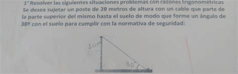 Solved 1 Resolver Las Siguientes Situaciones Problemas Con Razones