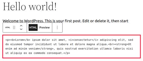 Adding Html To A Wordpress Page Or Post