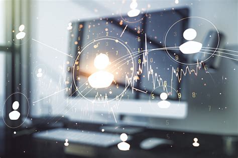 배경에 현대적인 노트북소셜 네트워크 아이콘 개념의 이중 노출 마케팅 및 프로모션 컨셉 0명에 대한 스톡 사진 및 기타 이미지 0명 개념 개념과 주제 Istock