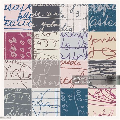 Notes And Scribbles Texture Grid Background High Res Vector Graphic