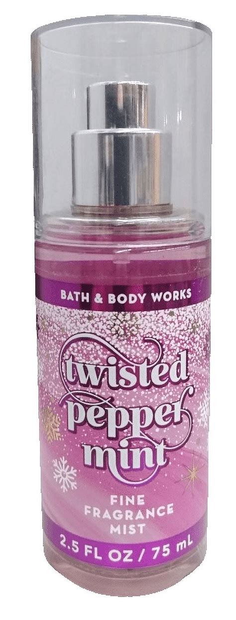 Bath And Body Works Twisted Peppermint Mini Travel Fine Fragrance Mist 2 5 Fl Oz