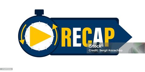 Recap Video Play Button Replay Watching On Streaming Vector Stock