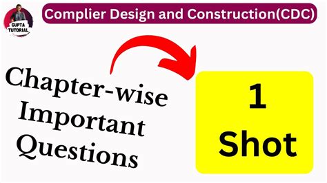 Complier Design And Construction Chapter Wise Important Questions
