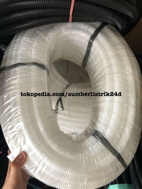 Jual Fleksibel Kabel Pembungkus Flexibel 20mili 20mm Lekukan Pipa Spiral Putih Di Seller Shin