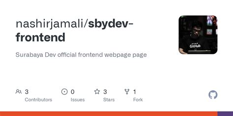 GitHub Nashirjamali Sbydev Frontend Surabaya Dev Official Frontend Webpage Page