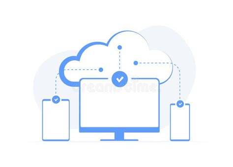 Cloud Computing Services Concept Online Data Storage Solution Cloud