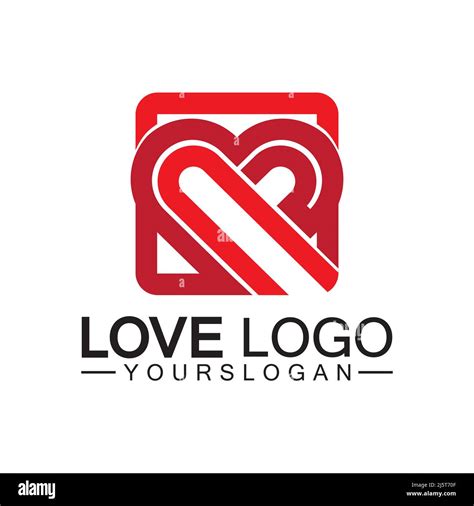 love logo design heart shape logo design vector stock vector image