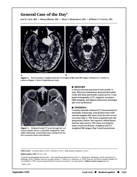 Pdf General Case Of The Day Myxoid Chondrosarcoma Of The Cavernous Sinus