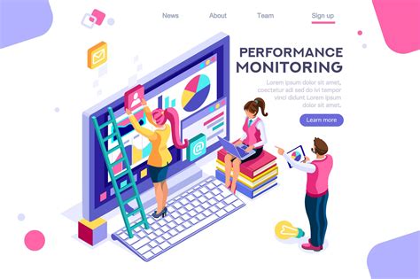 Performance Monitoring Landing Page Download Free Vectors Clipart