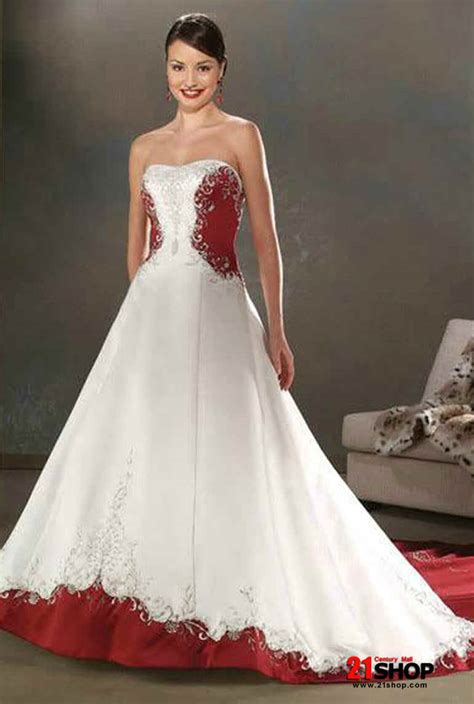 Red And White Wedding Dresses Davids Bridal Top 10 Red And White