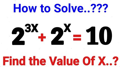 An Amazing Exponential Math Olympiad Question Youtube