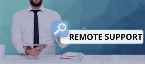 Text Caption Presenting Remote Support Concept Meaning Help End Users