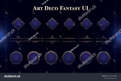 Set Art Deco Modern User Interface Stock Vector Royalty Free