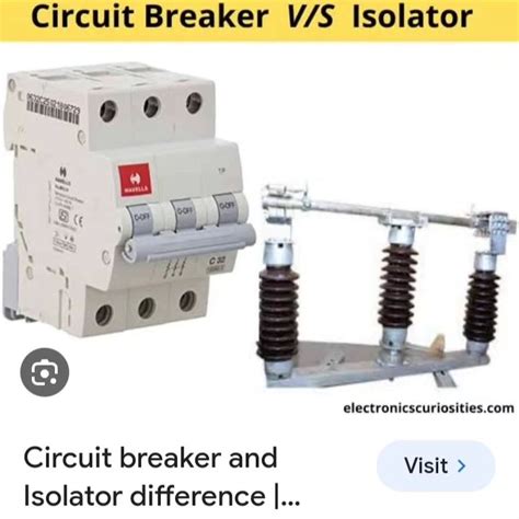 Difference Between Circuit Breaker And Isolator An Isolator Is An Off