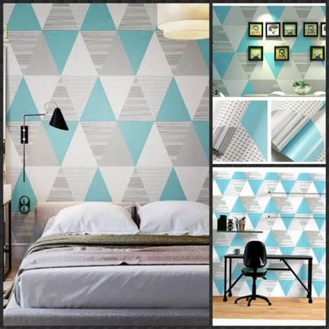 Wallpaper Stiker Dinding Segitiga 10m X 45cm Lazada Indonesia