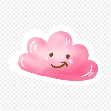 귀여운 핑크 구름 일러스트 만화 아름다운 손으로 그린 생명 Png 일러스트 및 Psd 이미지 무료 다운로드 Pngtree