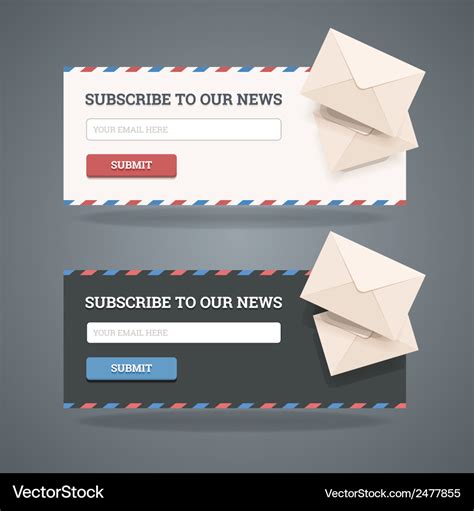Subscribe To Newsletter Form Royalty Free Vector Image