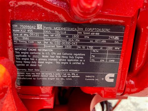 2021 Cummins X12 Engine For Sale Hialeah Fl Cpl 5581