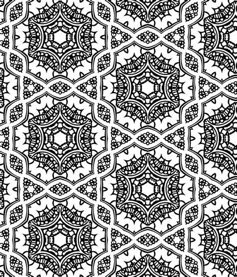 Pretty Repeating Pattern Printable Adult Coloring Page Etsy