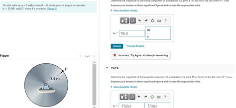 Solved The disk starts at ω0 3rads when θ 0 and is given Chegg