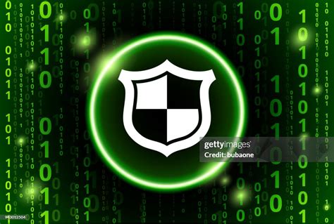 Shield Binary Code Vector Pattern Background High Res Vector Graphic