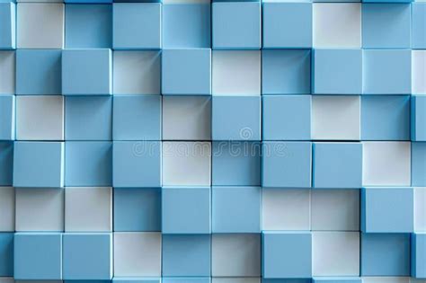 The Wall Is Decorated With Blue And White Checkered Squares Forming A Stunning Visual Pattern