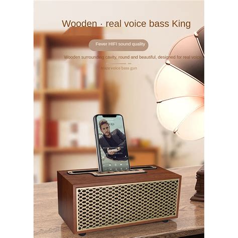 Momo Portable Wireless Speaker Vintage Wood Bluetooth 50 1200mah Xm
