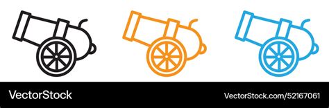 Cannon Icon Logo Set Collection For Web App Ui Vector Image