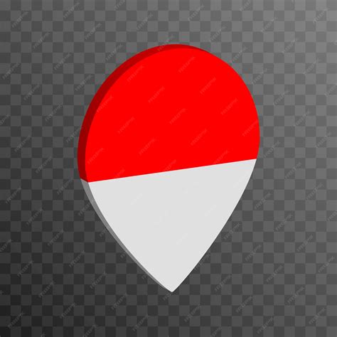 Premium Vector Map Pointer With Indonesia Flag Vector Illustration