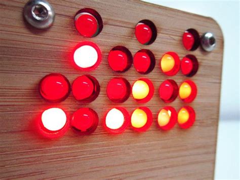 Binary Clock In Sustainable Bamboo Wood Case Usb Powered As Etsy