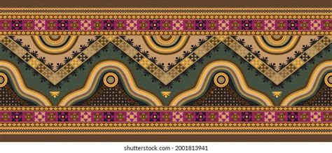 Ethnic Boder Style Beautiful Vector Print Stock Vector Royalty Free 2001813941 Shutterstock