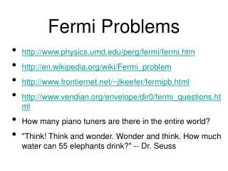 PPT Fermi Problems PowerPoint Presentation Free Download ID