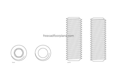 Grub Screw Free Cad Drawings