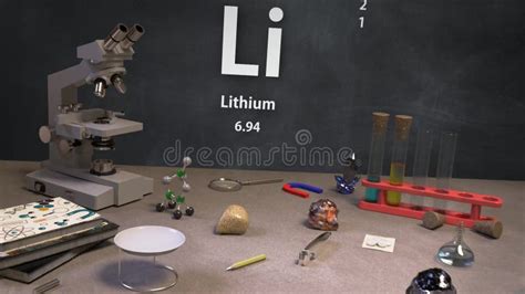 Element 3 Li Lithium Of The Periodic Table Infographic Stock Video