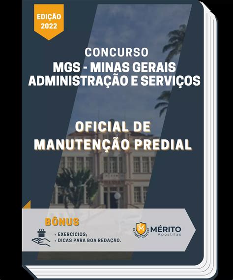 Apostila Oficial De Manutenção Predial Concurso Mgs 2022 Mérito Apostilas