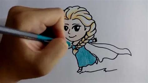 สอนวาดรูป ระบายสี การ์ตูน เจ้าหญิง เอลซ่า Elsa วาดการ์ตูนกันเถอะ Youtube