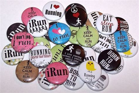 Running Runner Pins 10 Pack Running Buttons 1 Or Etsy Buttons
