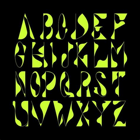 Premium Vector Experimental Typeface Design
