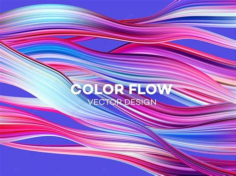 Modern Colorful Flow Poster Background Template Eps10 Spot