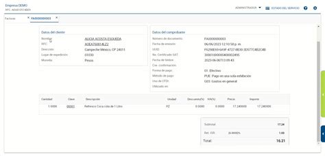 Consultar Detalle De Factura Web Portal De Clientes Siigo Aspel