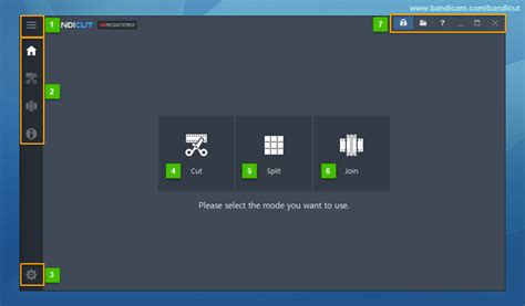 Bandicut Overview Output Configuration Register Hotkeys