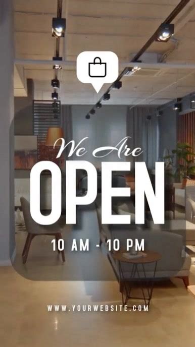 Brown 3d We Are Open Reel Instagram Template Postermywall
